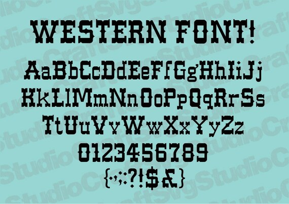 WESTERN FONT SVG Western Monogram Svg Western Alphabet Svg - Etsy UK