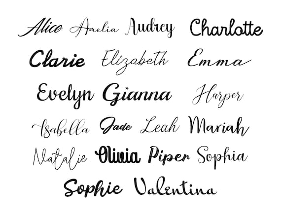 HANDWRITTEN FONTS SVG Instant Download Alphabet Svg Cursive - Etsy ...