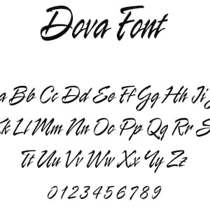 Dova Font, Script Font, Cursive Font, Heart Font, Calligraphy Font ...