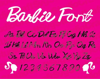Clipart Barbie Digital Download Barbie alphabet font Barbie Font svg ...
