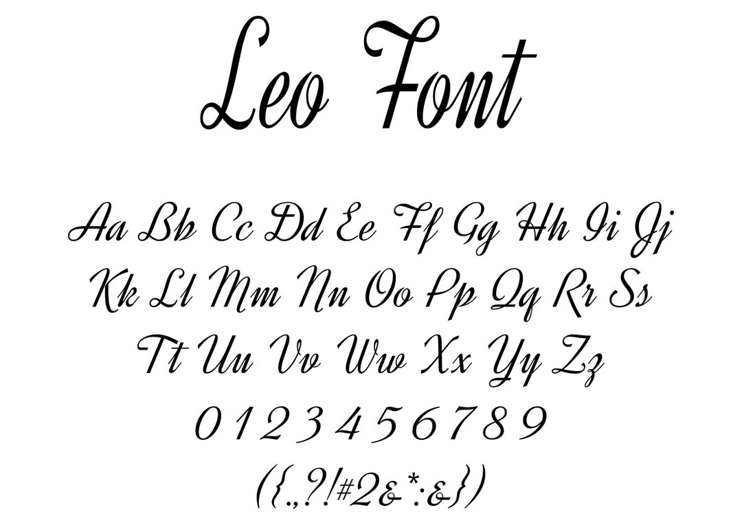 Leo Font, Script Font, Cursive Font, Handwritten Font, Calligraphy Font ...