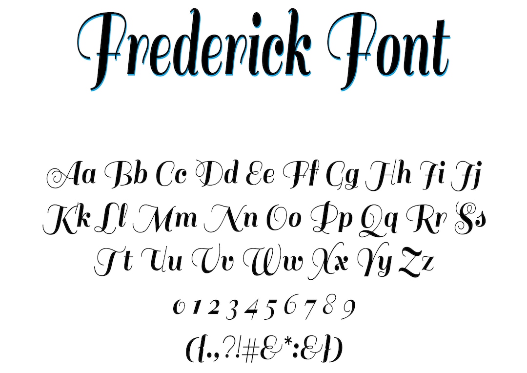 Frederick Font, Script Font, Cursive Font,handwritten Font,calligraphy ...