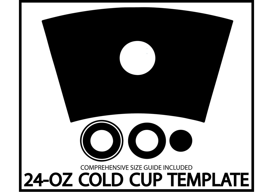 JPG for Cold Cup, No Hole Template for 24oz Cold Cups, Digital Cup ...