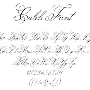 Caleb Font, Script Font, Cursive Font, Handwritten Font, Calligraphy ...