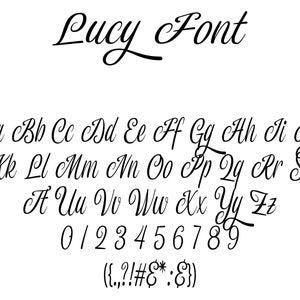 Lucy Font, Script Font, Cursive Font, Handwritten Font, Calligraphy ...