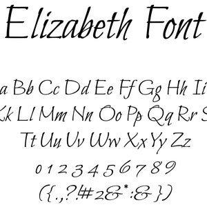 Elizabeth - Script Font, Handwritten Font, Wedding Font, Romantic Font ...