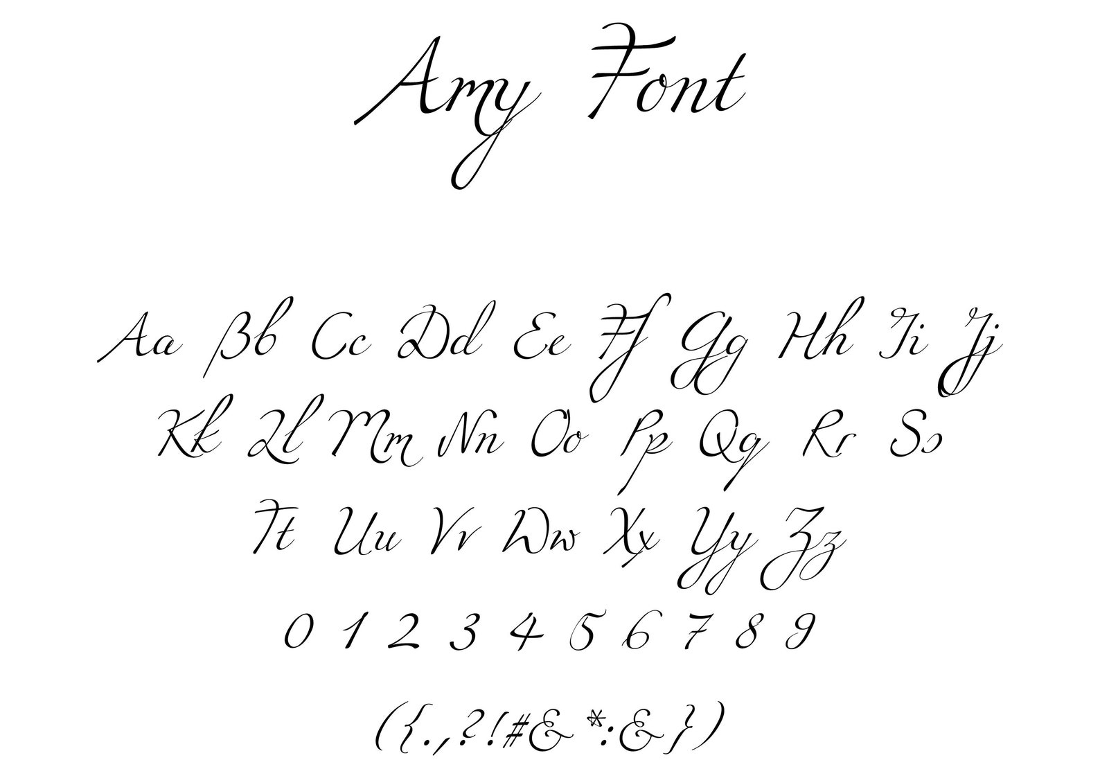 Amy Font, Script Font, Cursive Font, Handwritten Font, Calligraphy Font ...