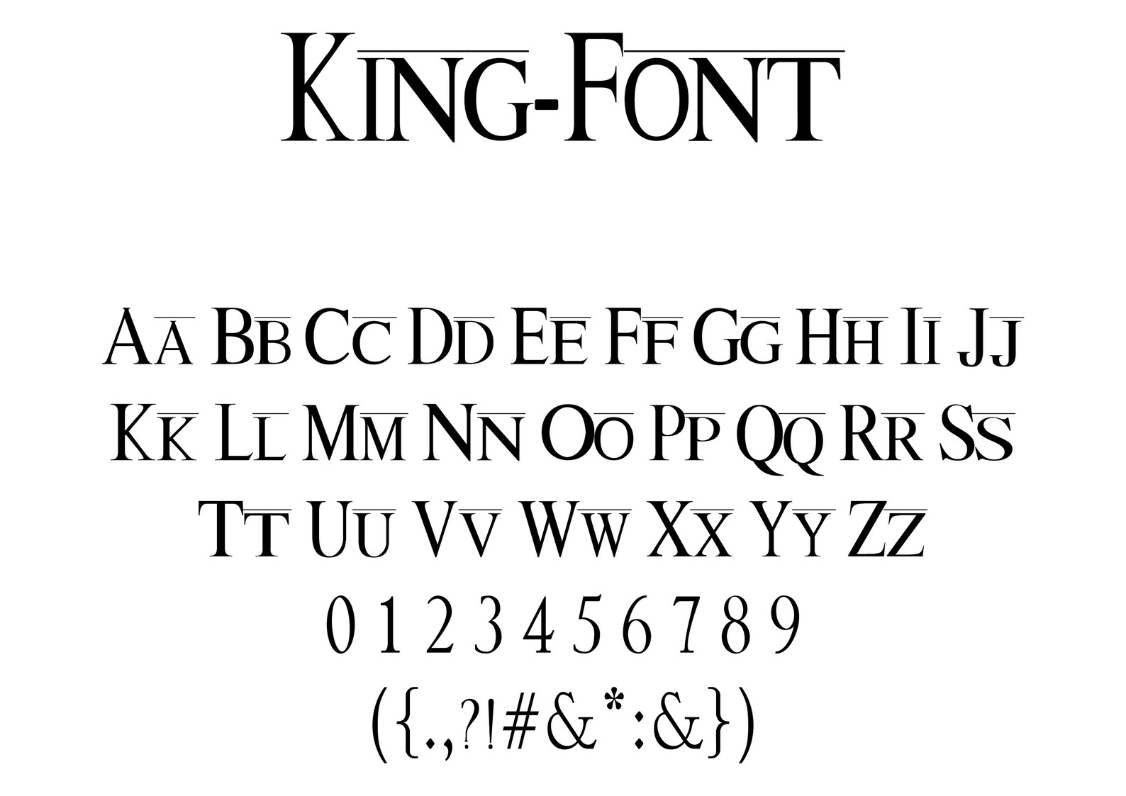 King Font, Script Font, Cursive Font, Handwritten Font, Calligraphy ...