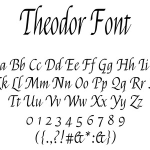 Theodor Font, Cursive Font, Canva Font, Procreate Font, Aestethic Font ...