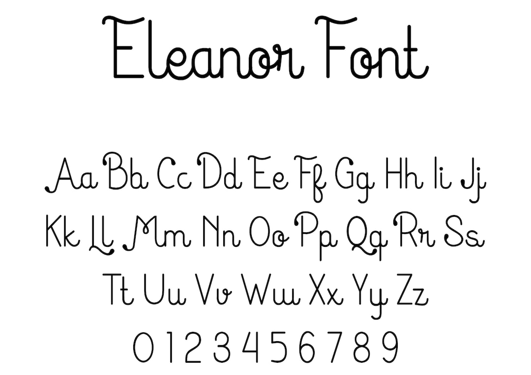 Eleanor Font SVG, Font Download, Olivia Alphabet SVG, Font SVG, Digital ...