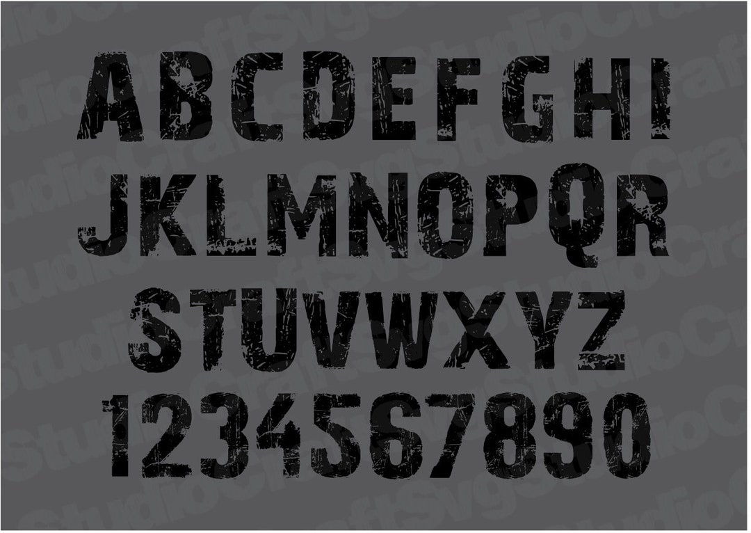DISTRESSED FONT SVG, Grunge Font Svg, Distressed Alphabet Svg, Font Svg ...