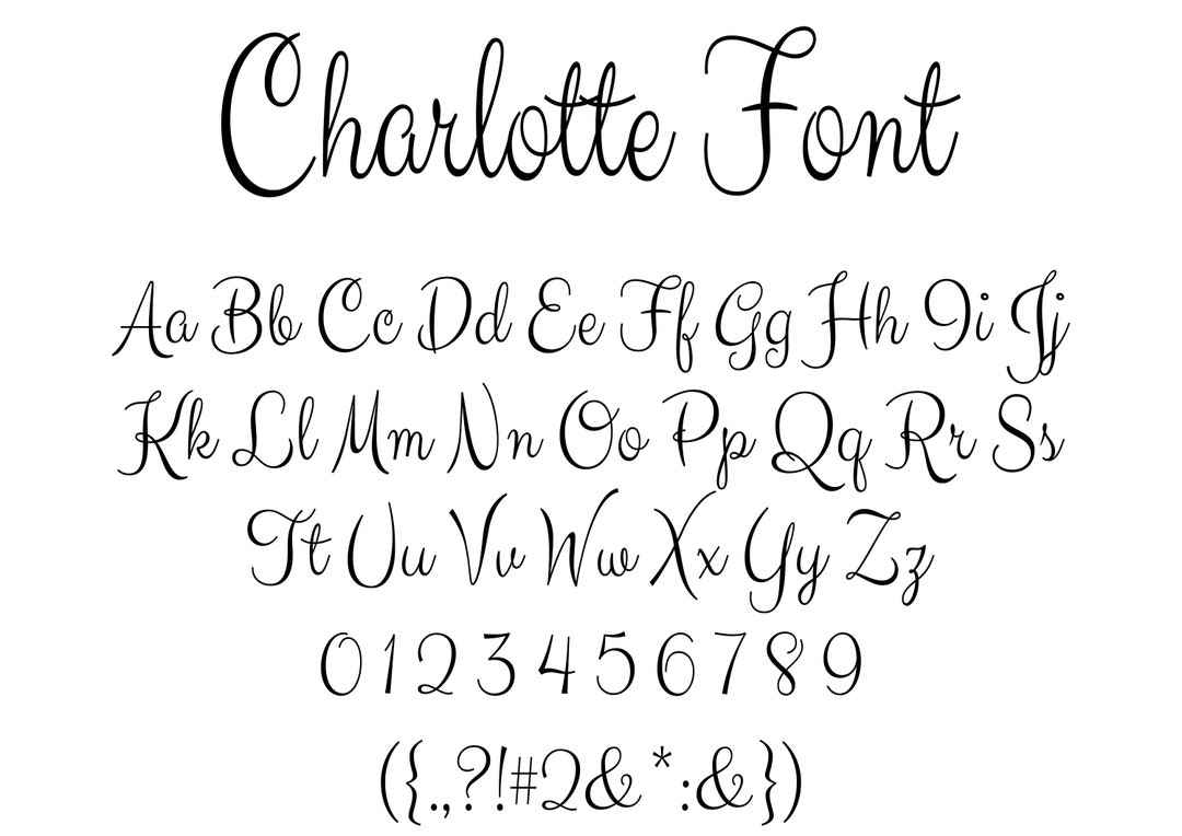 Charlotte Font Files,svg Sillhoutte,sans Serif Svg,svg Fonts Bundle,svg ...