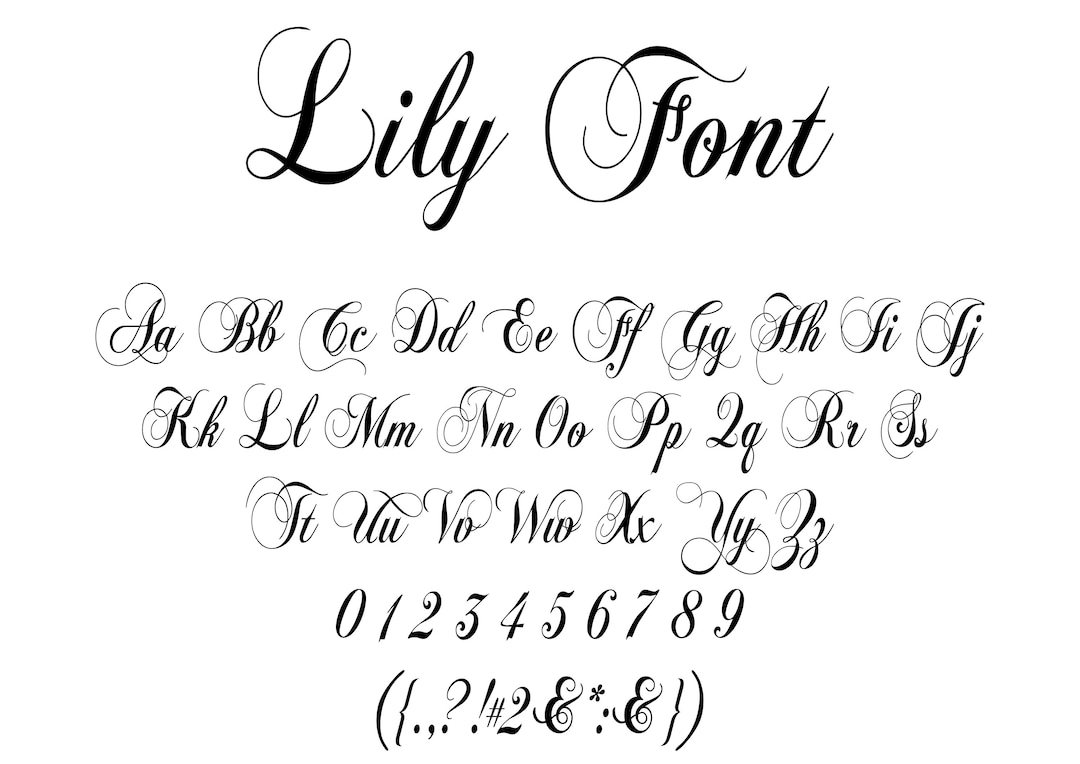 Lily Font SVG, Handwritten Font SVG, Cursive Font SVG, Handwritten, Digital Download, Aestethic ...