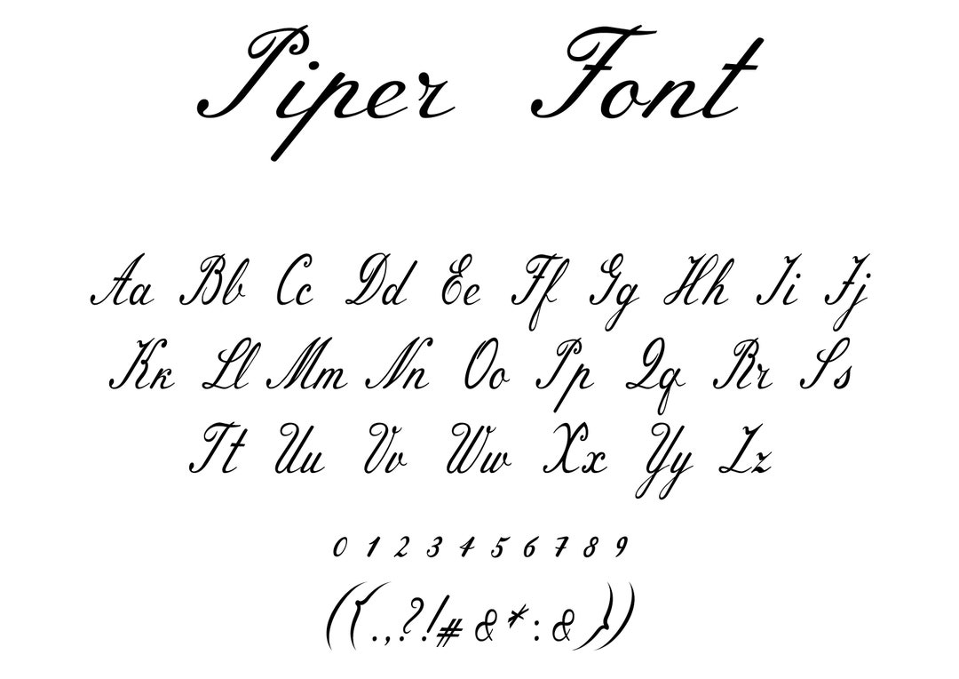 Piper Font, Script Font,cursive Font, Handwritten Font, Calligraphy ...