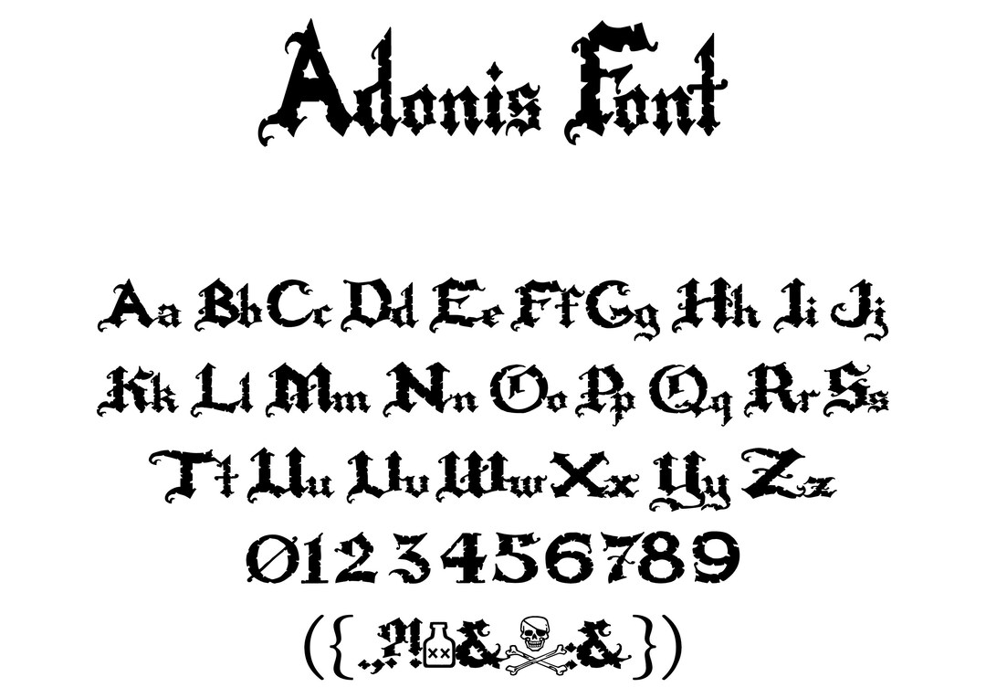 Adonis Font,script Font, Cursive Font,handwritten Font, Calligraphy ...