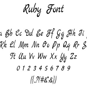 Ruby Font, Script Font, Cursive Font, Handwritten Font, Calligraphy ...