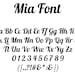 Mia Font, Script Font, Cursive Font, Handwritten Font, Calligraphy Font ...