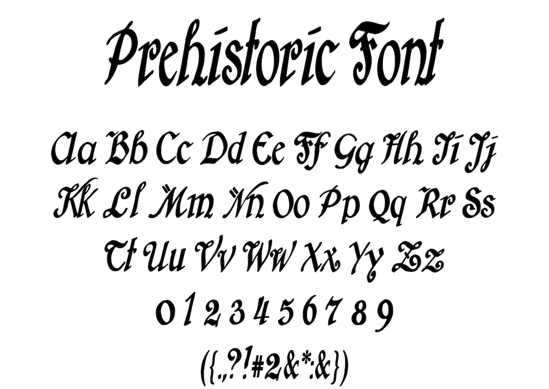 Prehistoric Alphabet SVG, Prehistoric Numbers Svg , Prehistoric Letters ...