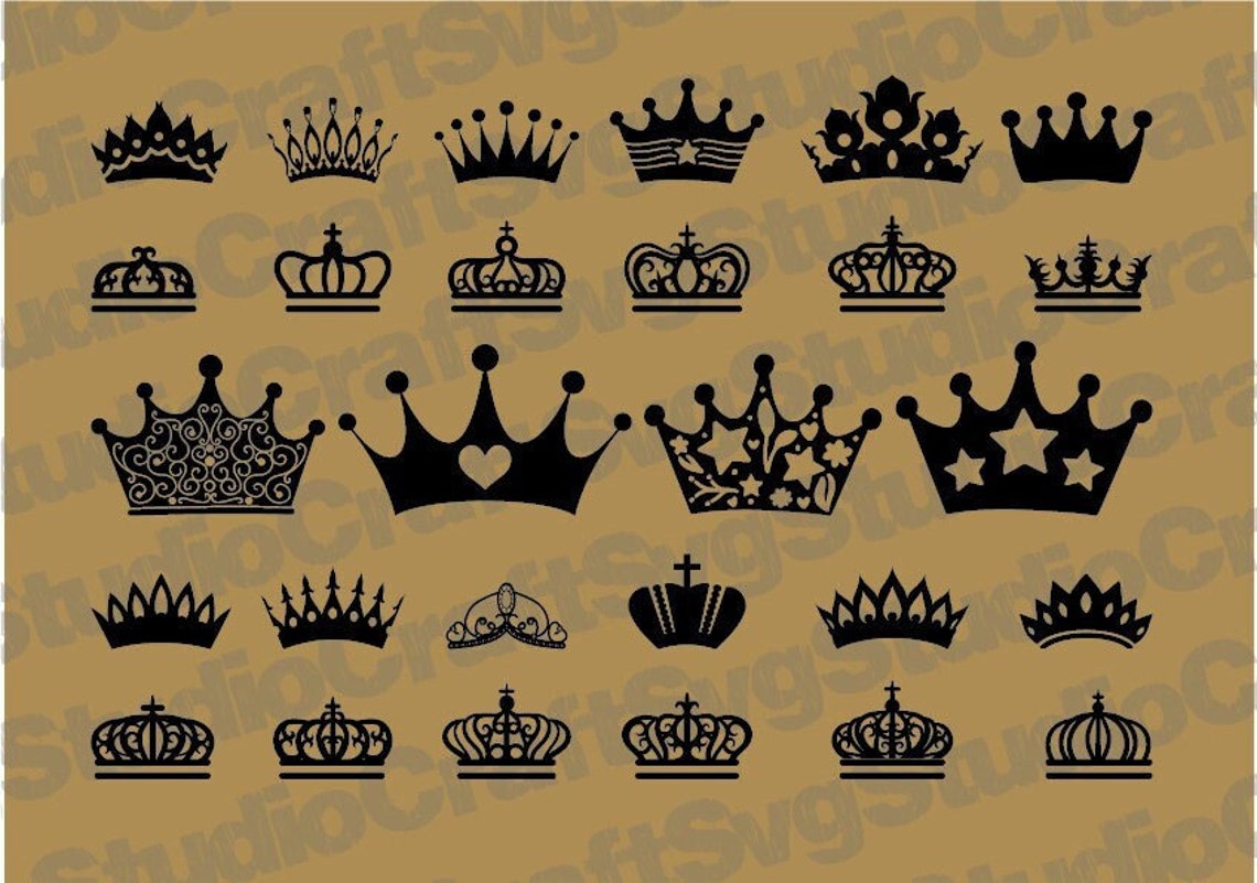 CROWN BUNDLE SVG Instant Download Bundle Svg Digital - Etsy