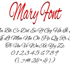 Mary Font, Script Font, Cursive Font, Heart Font, Calligraphy Font ...