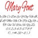 Mary Font, Script Font, Cursive Font, Heart Font, Calligraphy Font ...