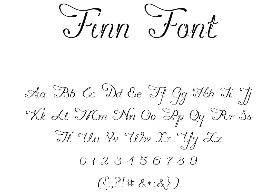 Finn Font, Script Font, Cursive Font, Handwritten Font, Calligraphy ...
