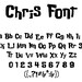 Chris Font, Handwritten Font, Procreate Font, Cricut Font, Silhouette ...