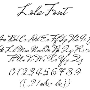 Lola Font, Script Font, Cursive Font, Handwritten Font, Calligraphy ...