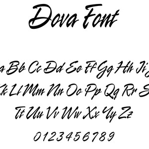 Dova Font, Script Font, Cursive Font, Heart Font, Calligraphy Font ...