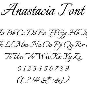 Anastacia Font, Script Font, Cursive Font, Heart Font, Calligraphy Font ...