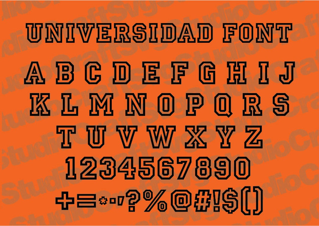 UNIVERSIDAD FONT SVG, Sports Jersey Font Clipart, Varsity Font Svg ...