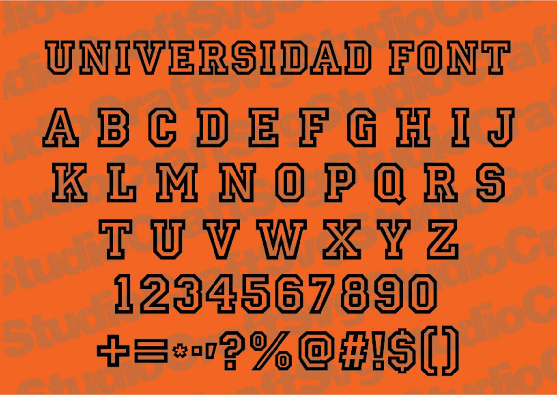 UNIVERSIDAD FONT SVG, Sports Jersey Font Clipart, Varsity Font Svg ...