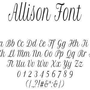 Allison Font, Script Font,cursive Font,handwritten Font,calligraphy ...