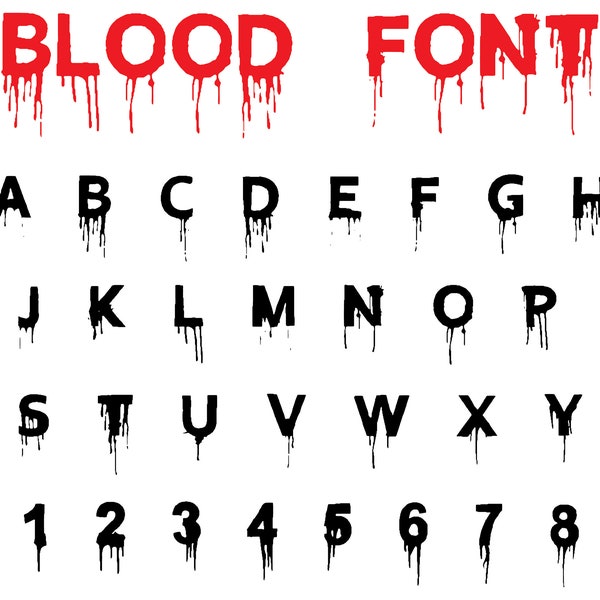 Bloody Letters - Etsy