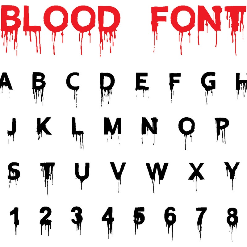 Bloody Letters - Etsy