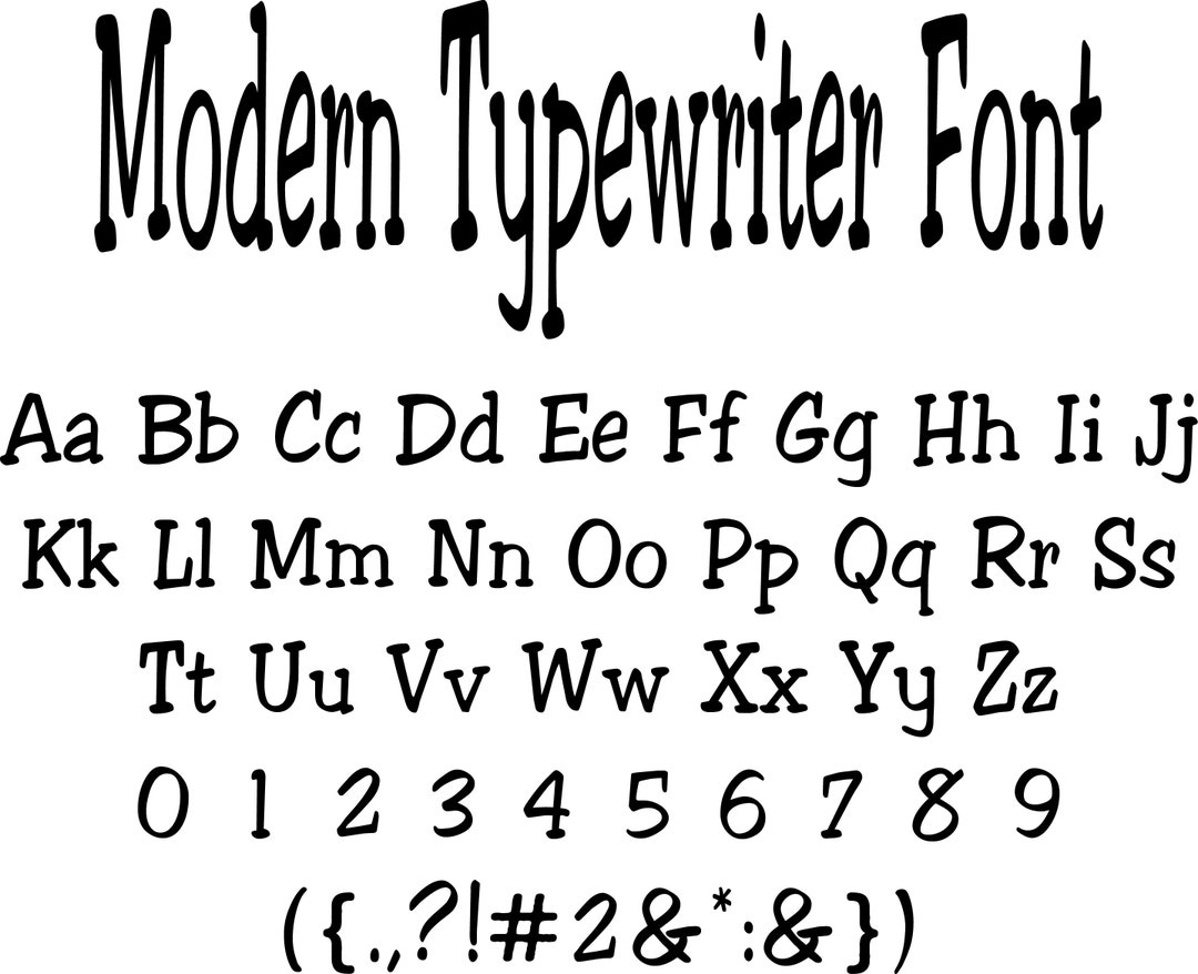 Modern Typewriter Font SVG, Typewriter Svg, Typewriter Alphabet SVG ...