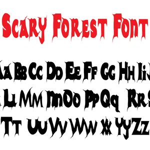 Scary Forest Font - Script Font, Halloween Font, Cricut Fonts ...