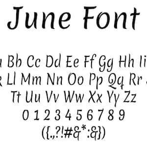 June Font, Script Font, Cursive Font, Handwritten Font, Calligraphy ...