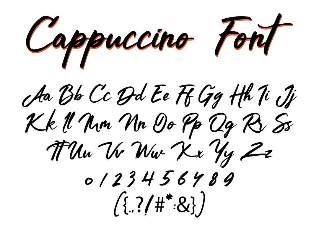 Cappuccino Font, Cute Font, Handwritten Font, Handwriting Font ...