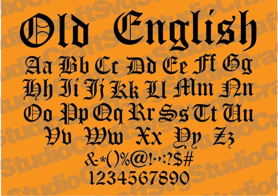 OLD ENGLISH ALPHABET Svg Old English Alphabet Svg Old - Etsy UK