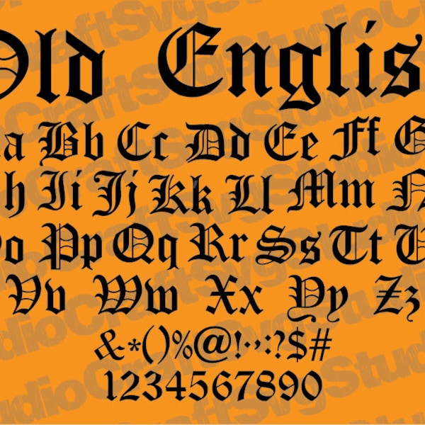 Old English Font - Etsy