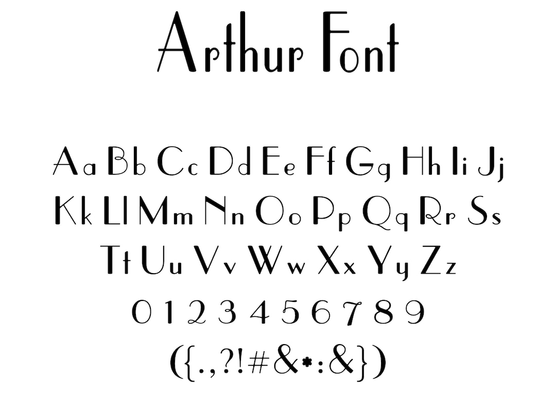 Arthur Font,script Font,cursive Font, Handwritten Font, Calligraphy ...