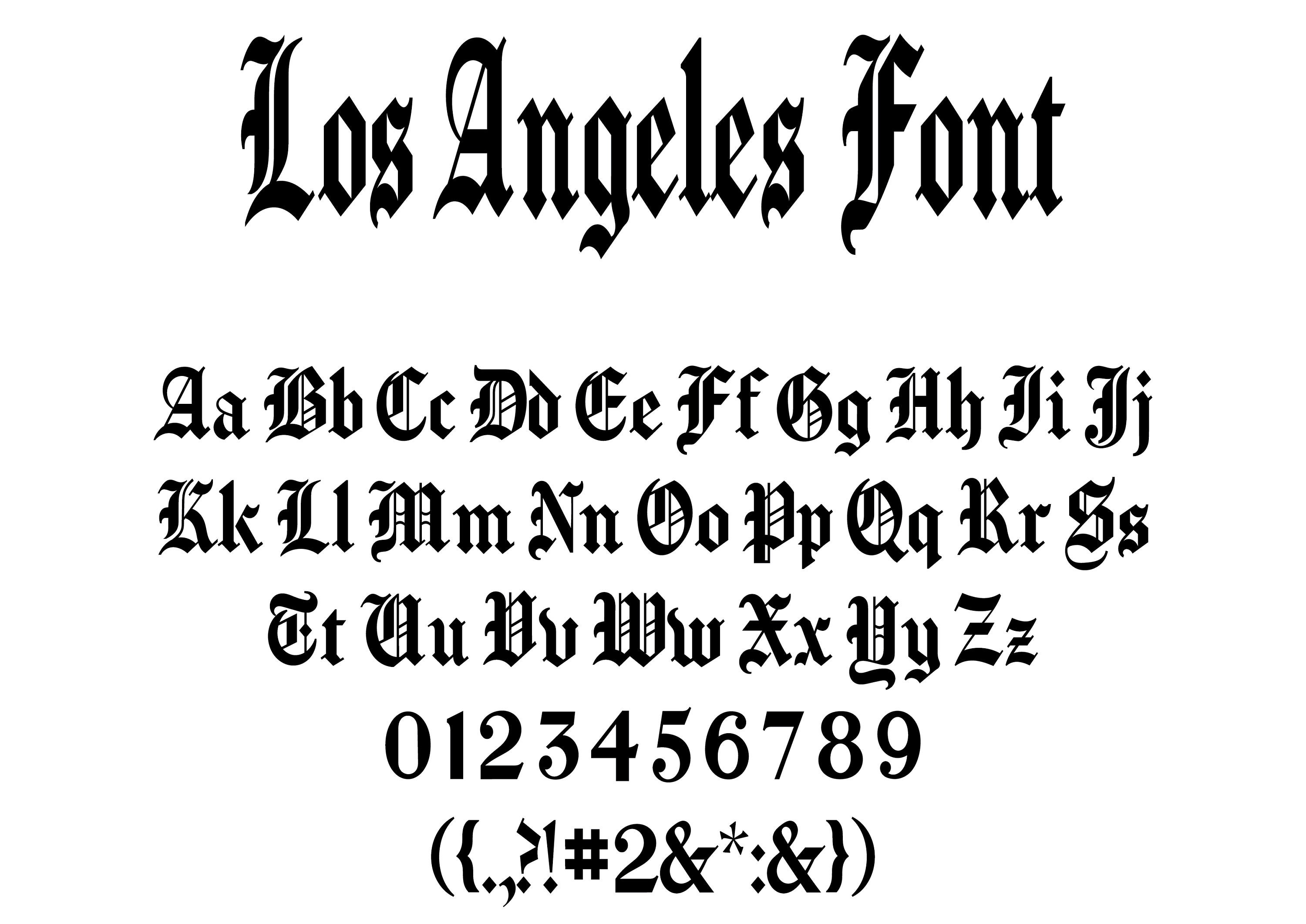 Fuente Del Logotipo De Los Angeles