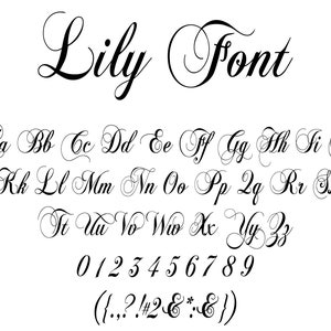 Lily Font SVG, Handwritten Font SVG, Cursive Font SVG, Handwritten ...