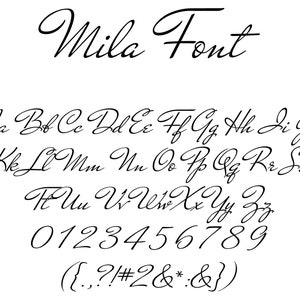 Mila Font, Script Font, Cursive Font, Heart Font, Calligraphy Font ...