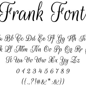Frank Font, Script Font, Cursive Font, Handwritten Font,calligraphy ...