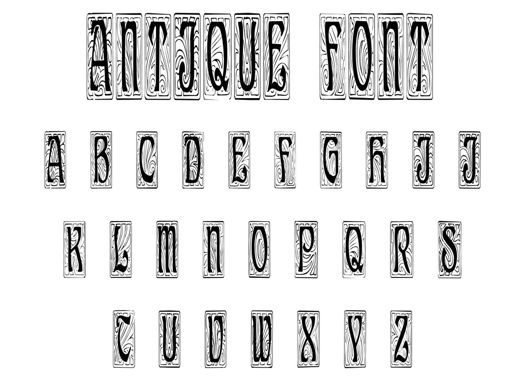 Font, Old Fashioned Font, Rustic Font, Antique Font, Vintage Font ...
