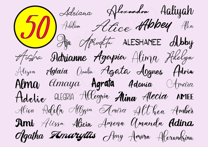 50 HANDWRITTEN FONTS SVG Cursive Font Bundle Svg Font - Etsy