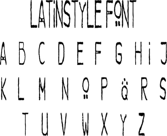 Ancient Latin Alphabet Font