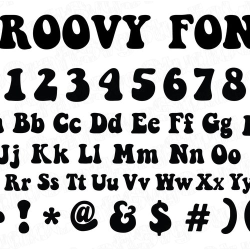 GROOVY FONT SVG Retro Alphabet Svg Vintage Font Svg Groovy - Etsy